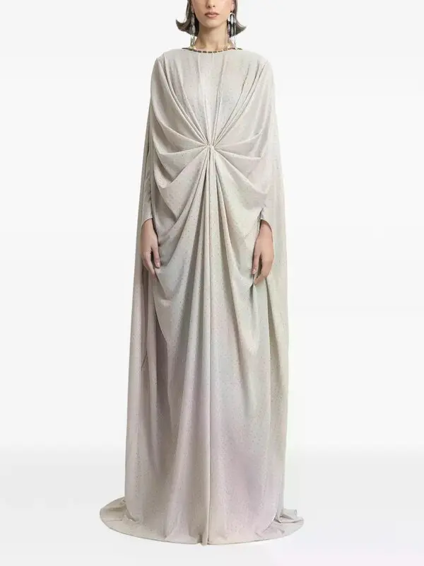 GEMY MAALOUF Beaded-neckline Maxi Kaftan