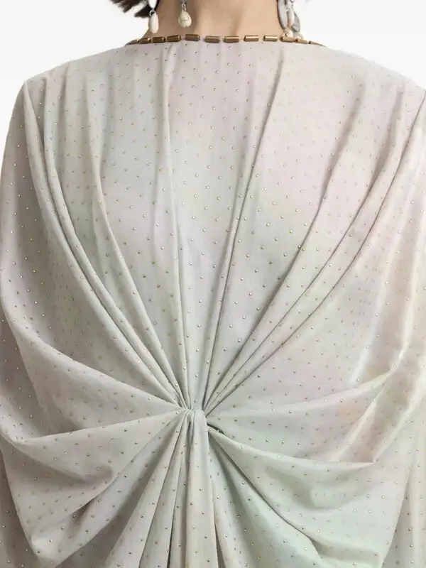 GEMY MAALOUF Beaded-neckline Maxi Kaftan