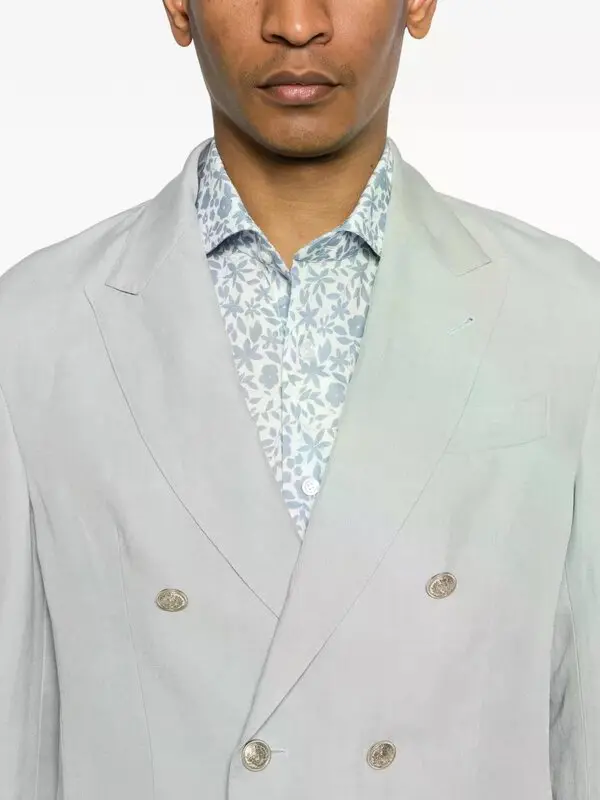 Eleventy Double-breasted Chest-pocket Jacket