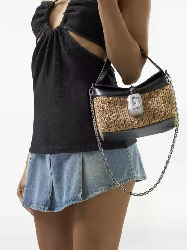 Gcds Mega Comma Shoulder Bag - Neutrals