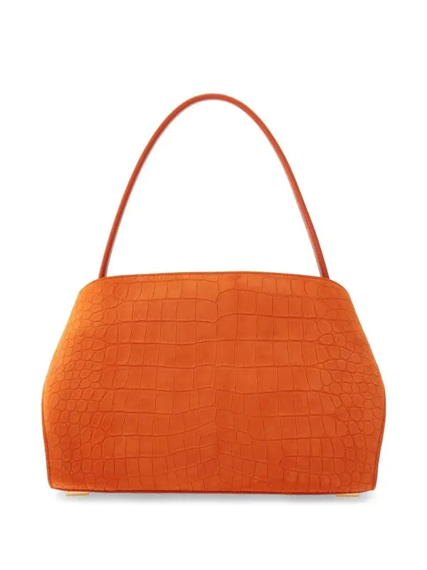 FERRAGAMO Hug Small Leather Tote Bag - Orange