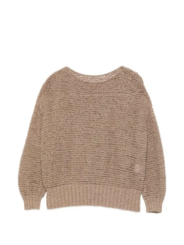 BASE Cotton Blend Sweater - Brown