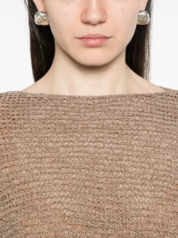 BASE Cotton Blend Sweater - Brown