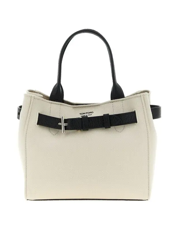 TOM FORD Audrey Small Canvas Tote Bag - Beige