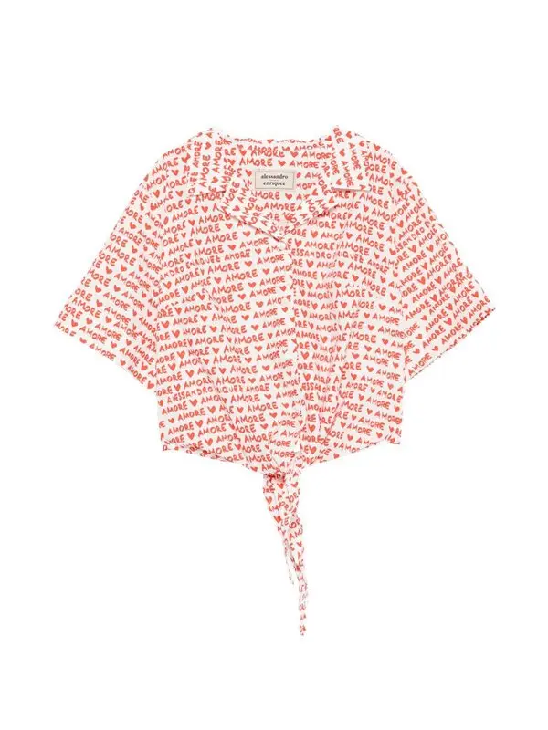 ALESSANDRO ENRIQUEZ Printed Cotton Shirt - Red