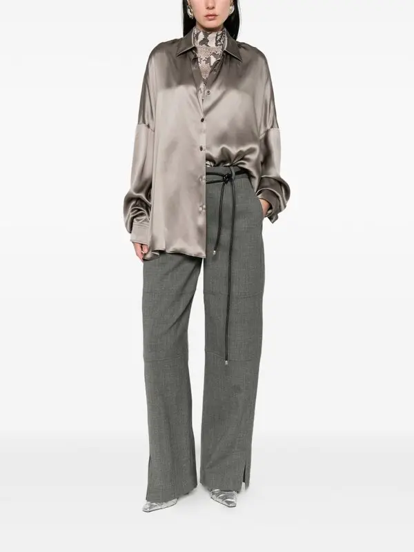 Dries Van Noten Casia Silk Shirt - Grey