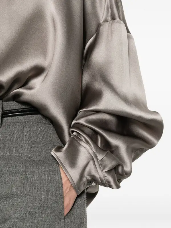 Dries Van Noten Casia Silk Shirt - Grey