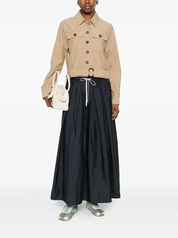 Max Mara Cotton Midi Skirt - Blue