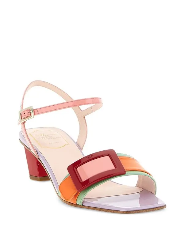 ROGER VIVIER Belle Vivier Leather Sandals - Brown