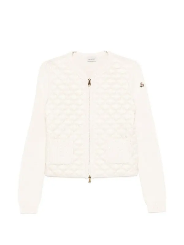 Moncler Padded Cardigan - White