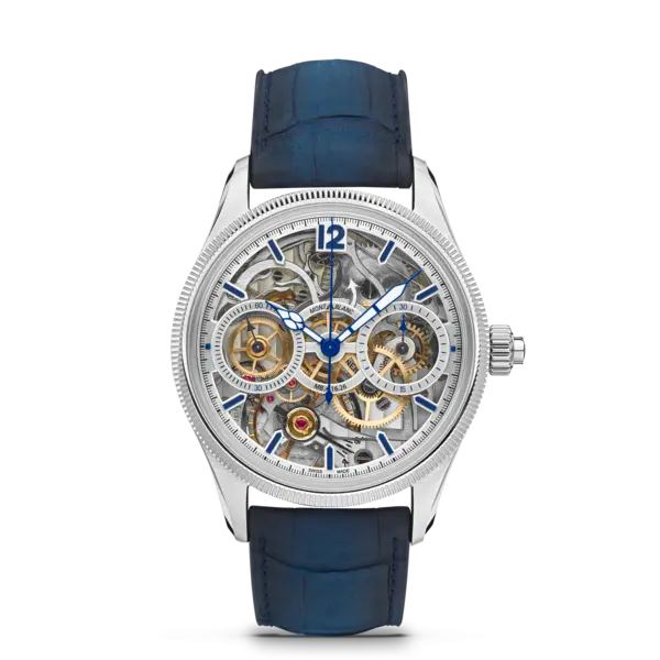 Montblanc 1858 The Unveiled Secret Minerva Monopusher Chronograph Limited Edition - Blue / Silver Color