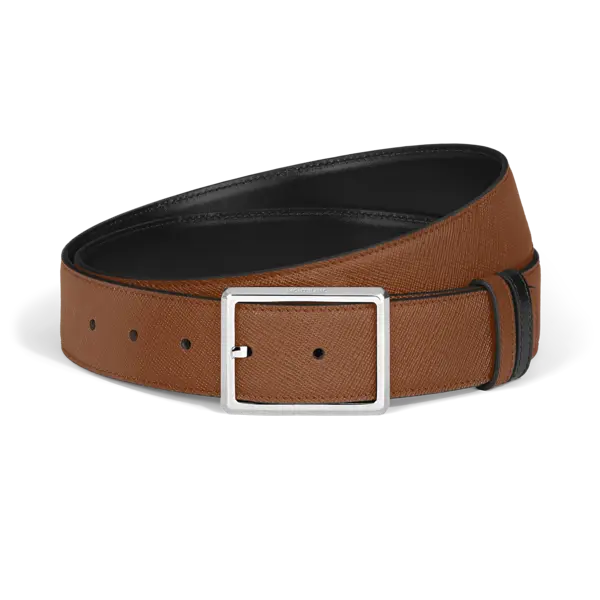 Montblanc Mm Reversible Belt With Rectangular Buckle - One-color