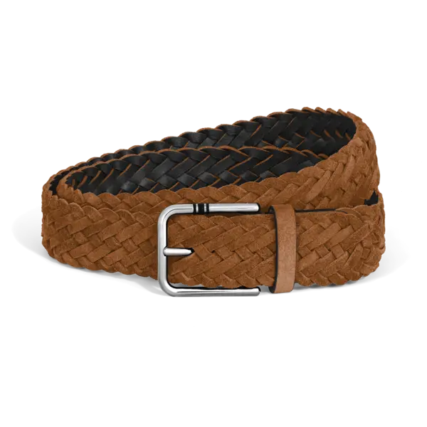 Montblanc 35 Mm Suede Belt With Meisterstück Buckle - Caramel