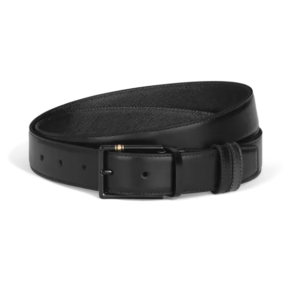 Montblanc Mm Reversible Belt With Meisterstück Buckle - Black