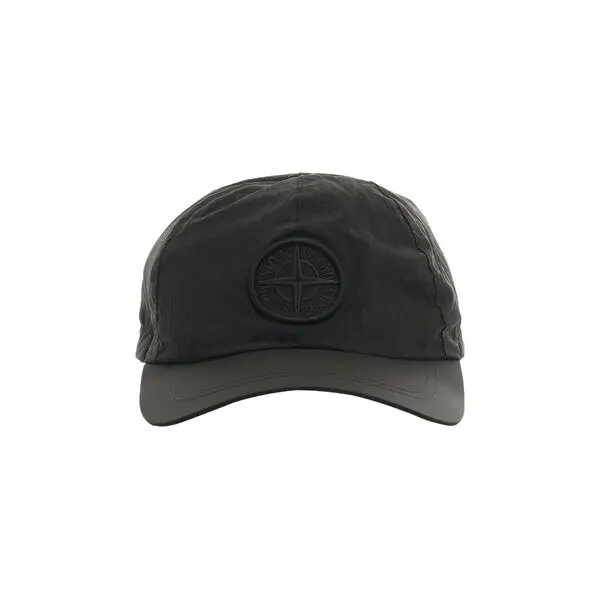 Stone Island 6 Panel Nylon Metal Cap - Black