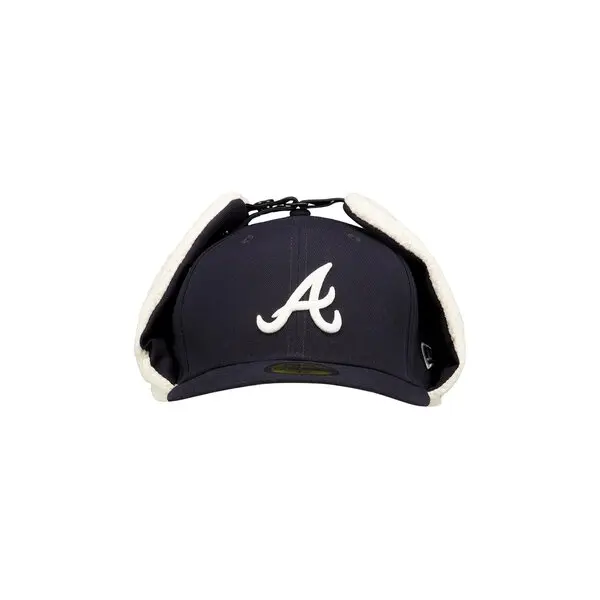 New Era Atlanta Braves Trapper Fitted Hat - Black