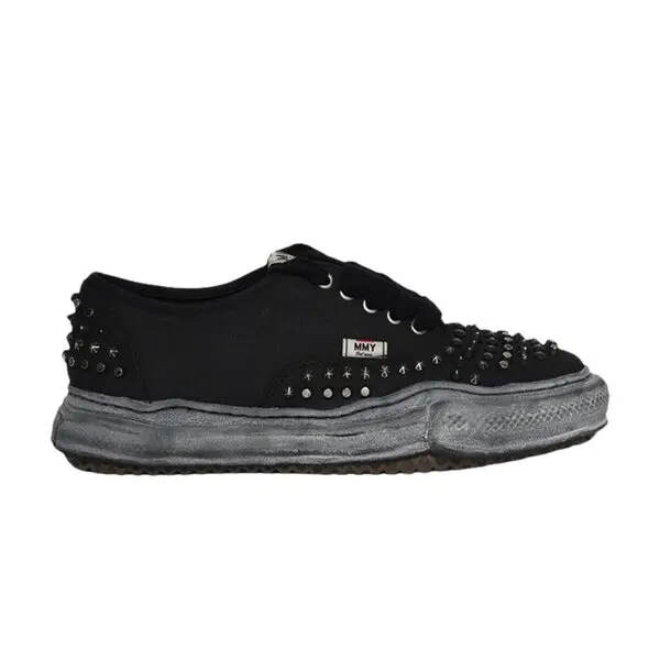 Mihara Yasuhiro Baker Og Studded Paint Canvas Low - Black