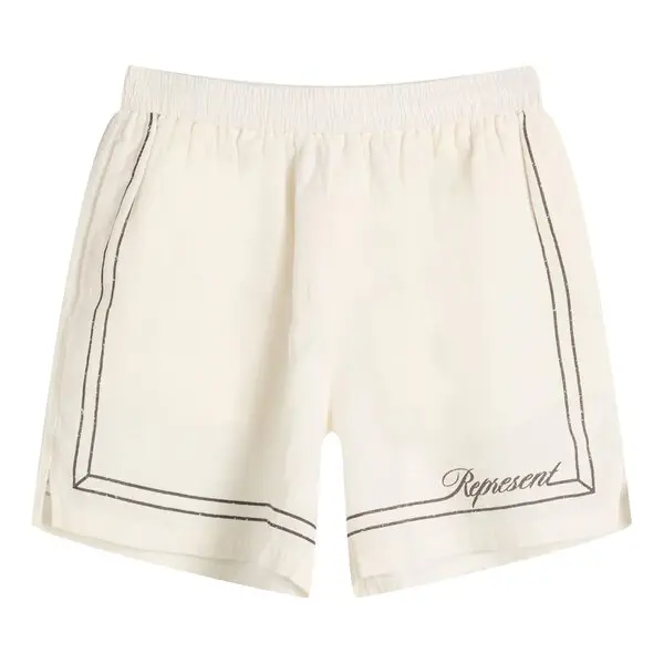 REPRESENT Border Short - White