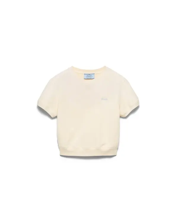 Prada Cotton Fleece Crew-neck T-shirt