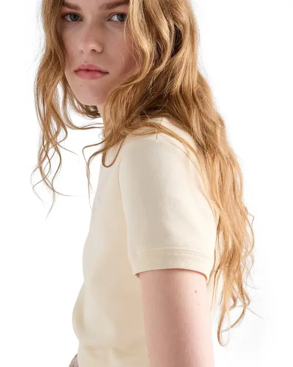 Prada Cotton Fleece Crew-neck T-shirt