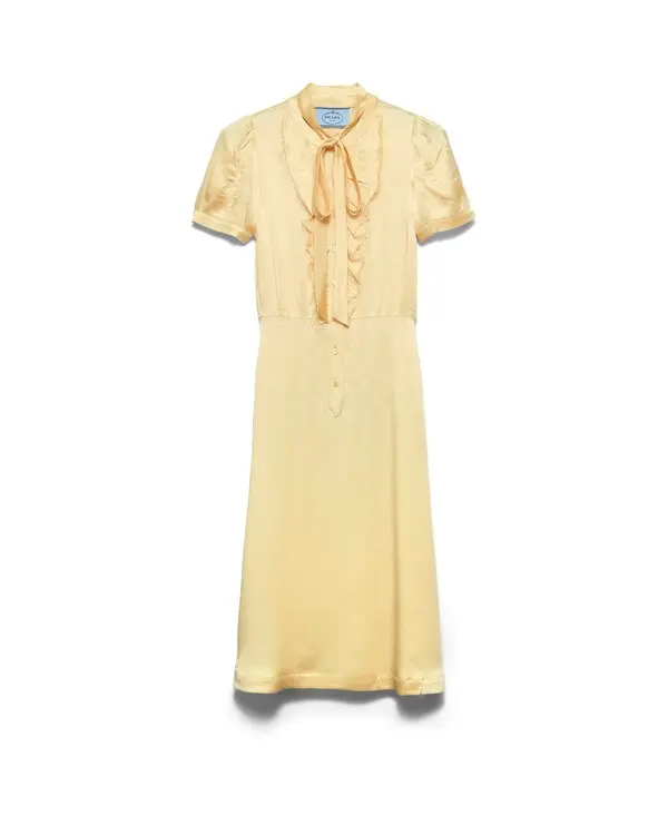 Prada Satin Crepe Dress - Yellow