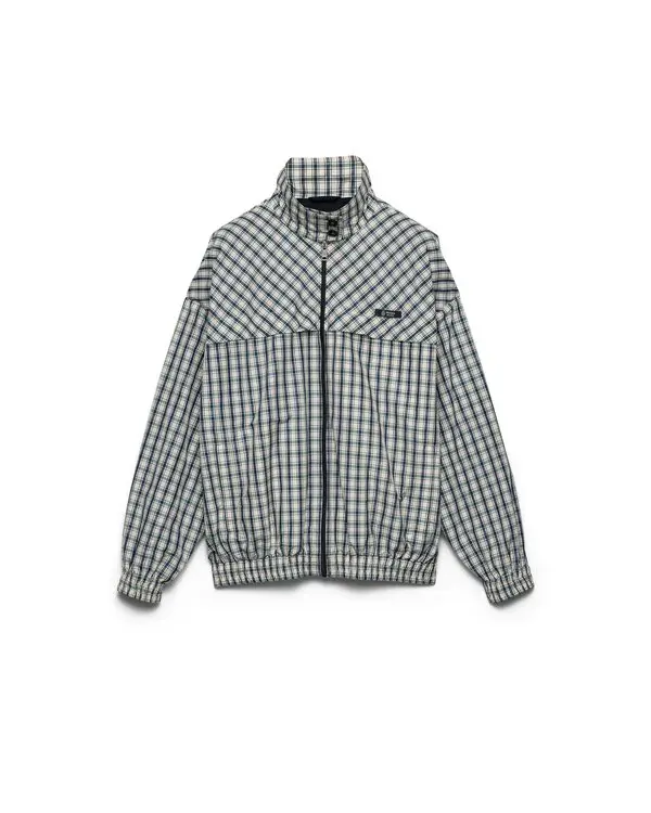Prada Checked Chambray Blouson Jacket - Neutral
