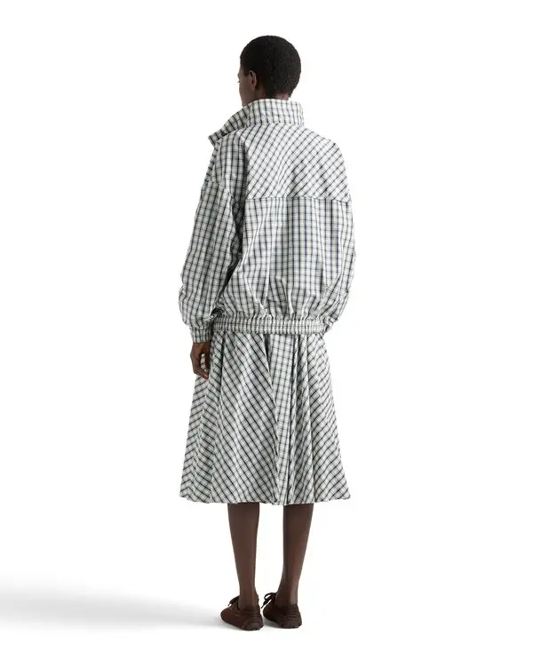 Prada Checked Chambray Blouson Jacket - Neutral