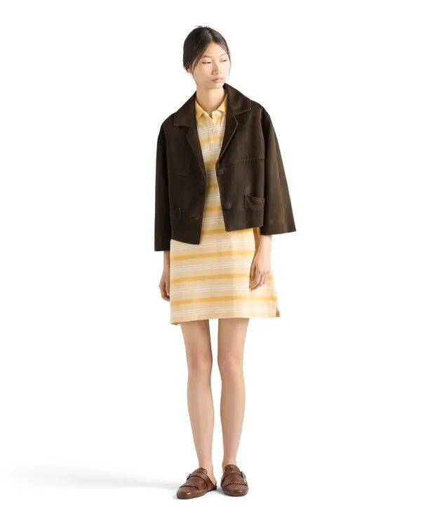 Prada Cropped Suede Jacket