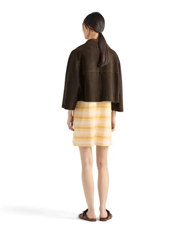 Prada Cropped Suede Jacket