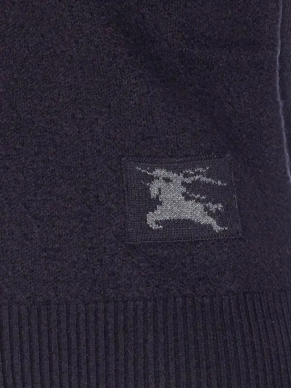 Burberry Ribbed Knit Sweater With Equestrian Knight Detail