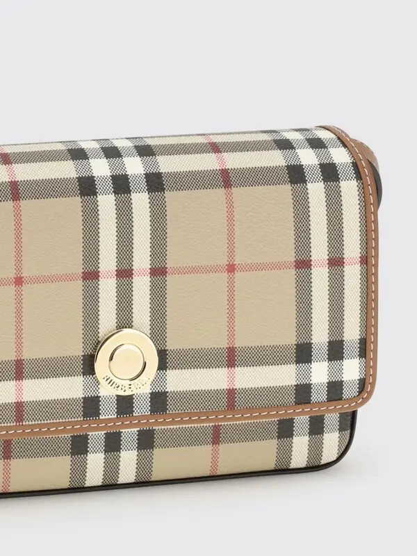 Burberry Hampshire Crossbody Bag In Vintage Check Canvas - Brown