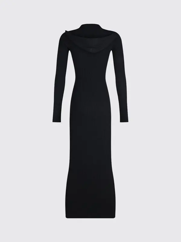 Alaïa Ribbed Knit Maxi Dress
