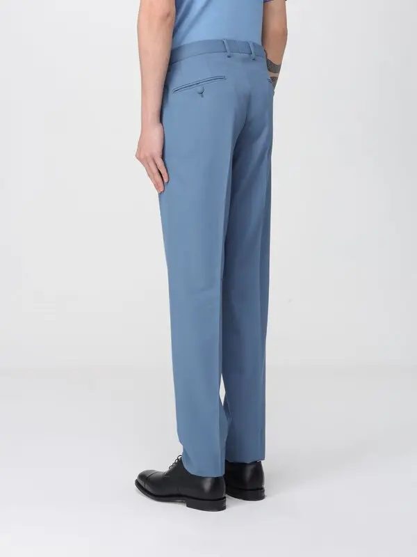 Dolce & Gabbana Virgin Wool Tailored Trousers - Blue