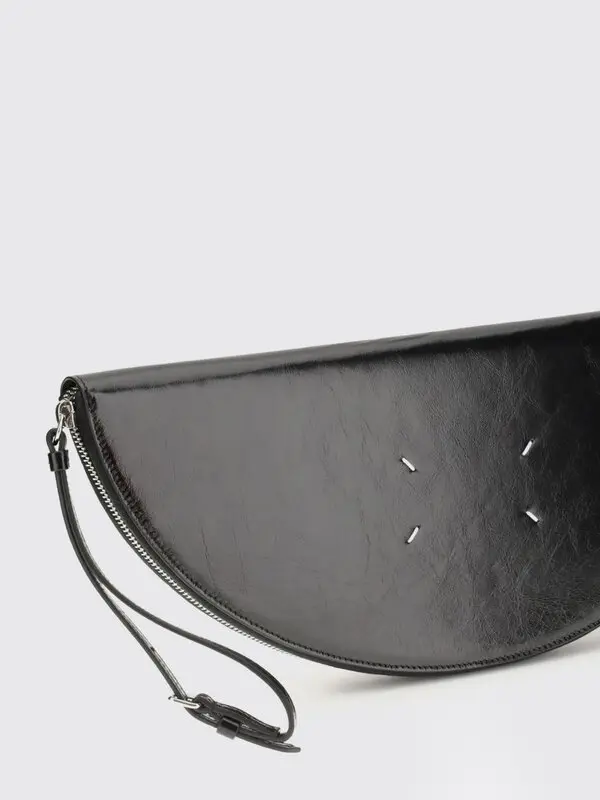 MAISON MARGIELA Halfmoon Leather Clutch - Black