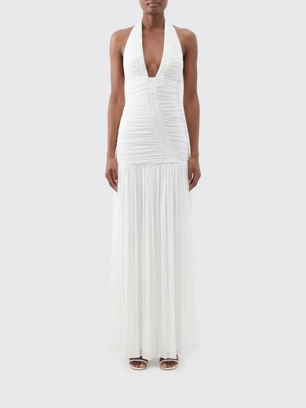 Christopher Esber Draped Halterneck Maxi Dress - White