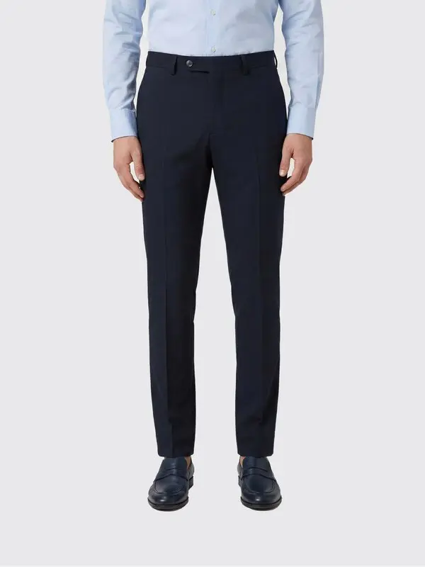 PT TORINO Wool Blend Tailored Trousers - Blue