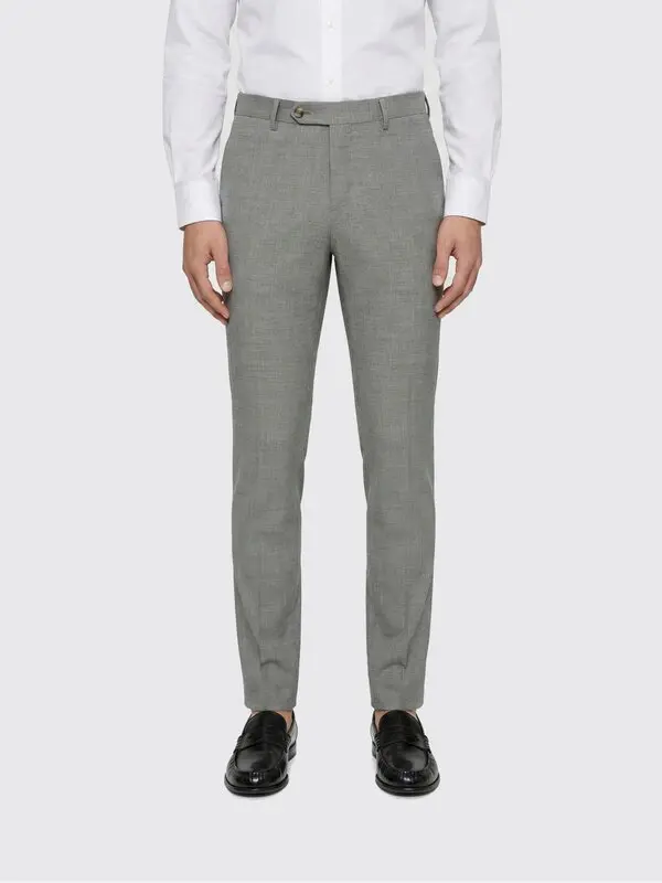 PT TORINO Wool Blend Tailored Trousers - Grey
