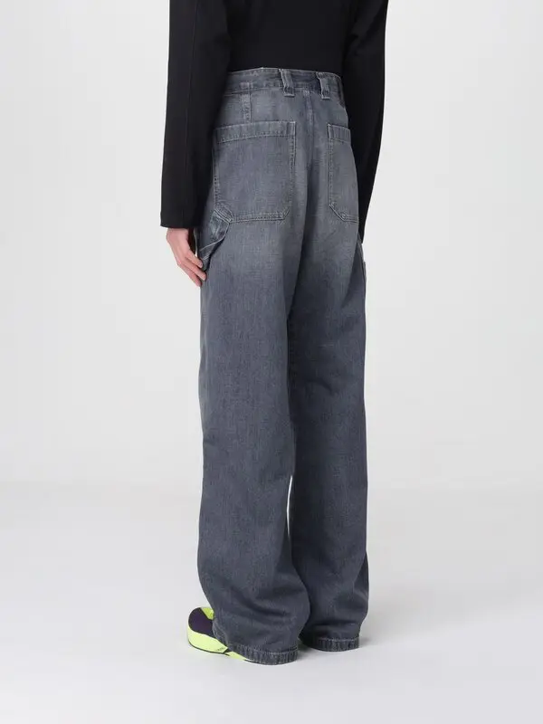 DIESEL® D-livery Wide Leg Denim Jeans - Grey