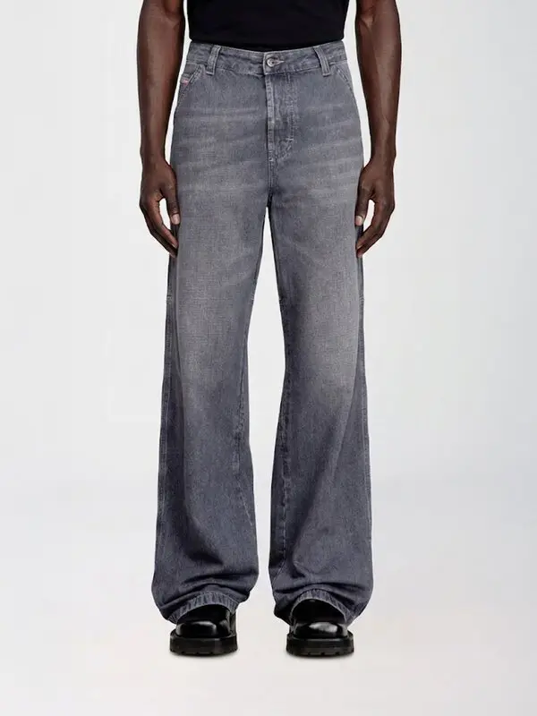 DIESEL® D-livery Wide-leg 5-pocket Jeans In Denim - Grey