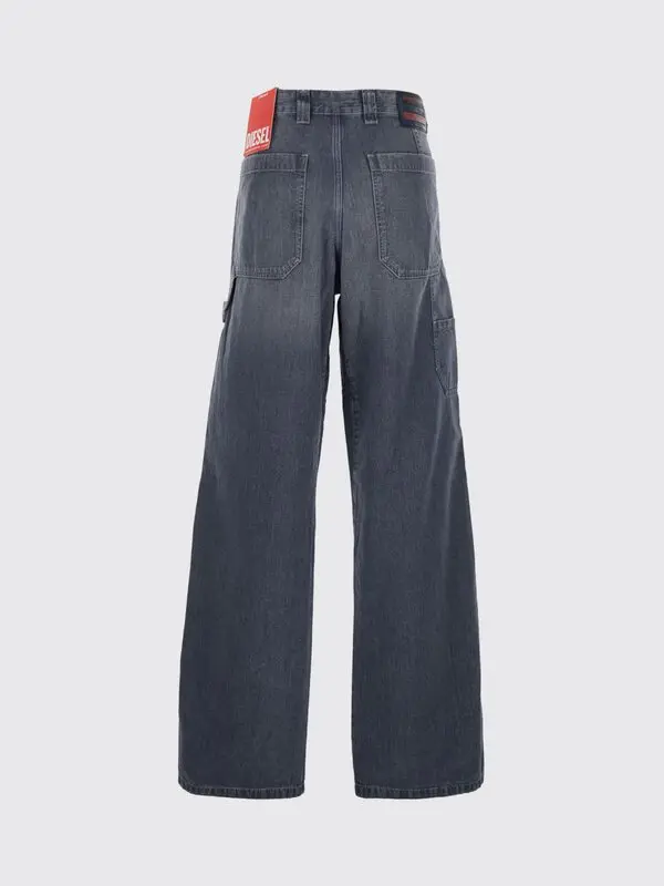 DIESEL® D-livery Wide-leg 5-pocket Jeans In Denim With Mid-rise Waist