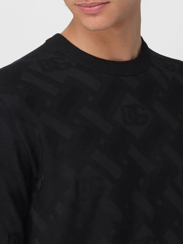Dolce & Gabbana Jacquard Dg Monogram Crew Neck Pullover