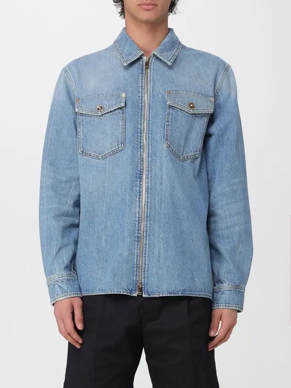 Versace Casual Cotton Denim Shirt