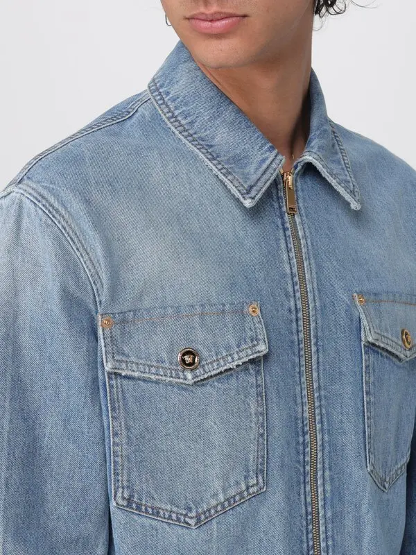 Versace Casual Cotton Denim Shirt