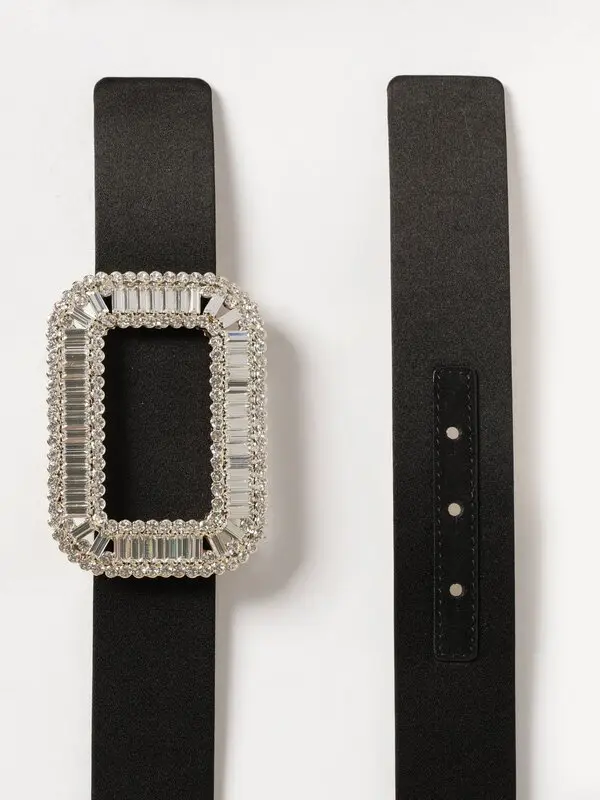 ROGER VIVIER Embellished Buckle Belt - Black
