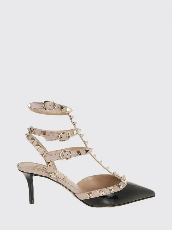 Valentino Garavani Rockstud Patent Leather Pumps - Black