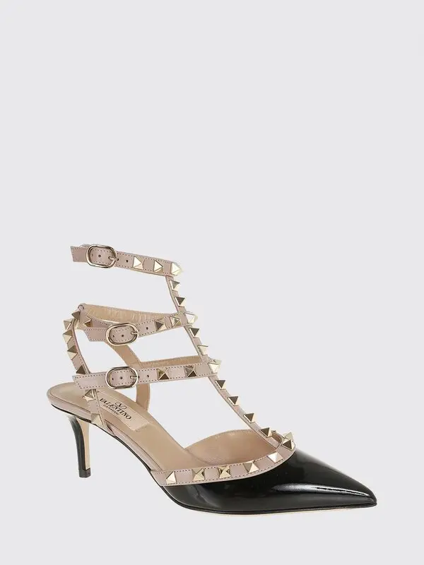Valentino Garavani Rockstud Patent Leather Pumps - Black