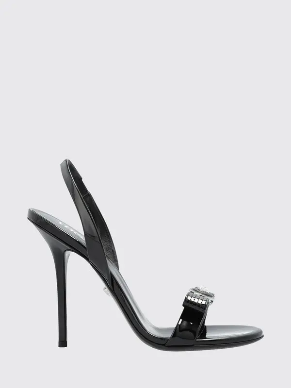 Versace Slingback Heeled Sandal - Black