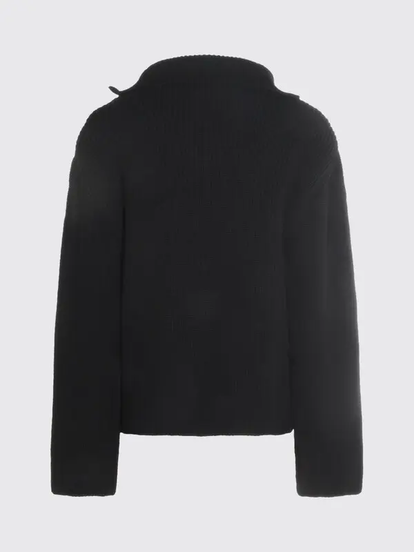COURREGES Ribbed Quarter Zip Sweater