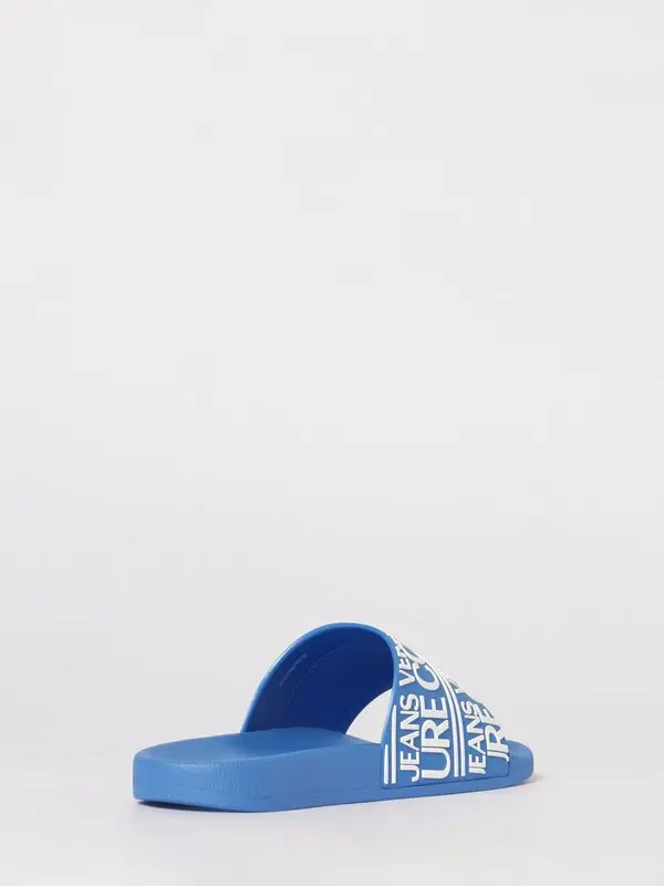 Versace Slides With Logo Detail - Blue