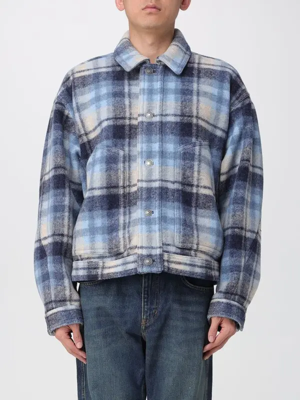 Isabel Marant Étoile Forest Check Wool Blend Bomber Jacket - Blue